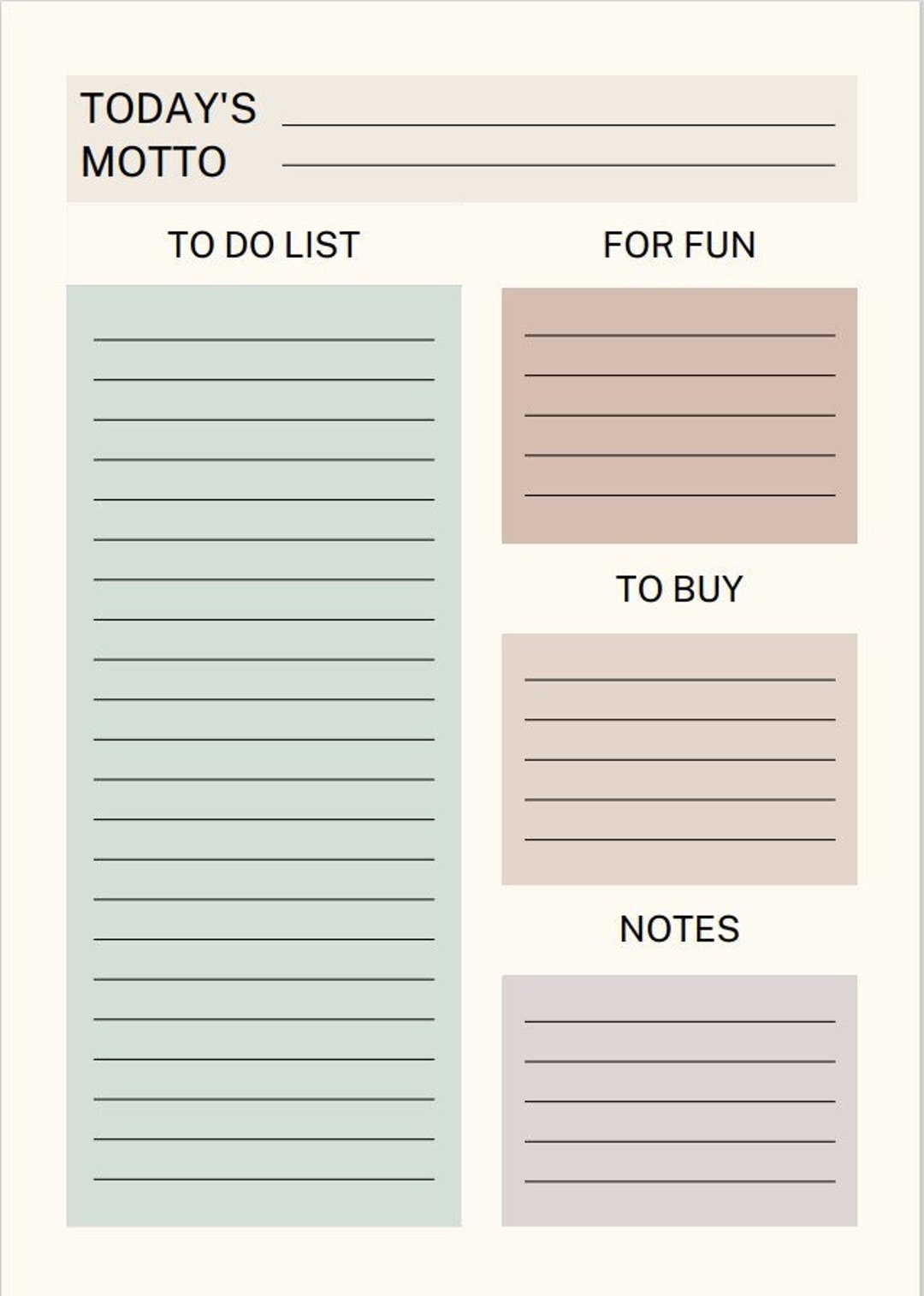 Minimalist Checklist Beige - Etsy