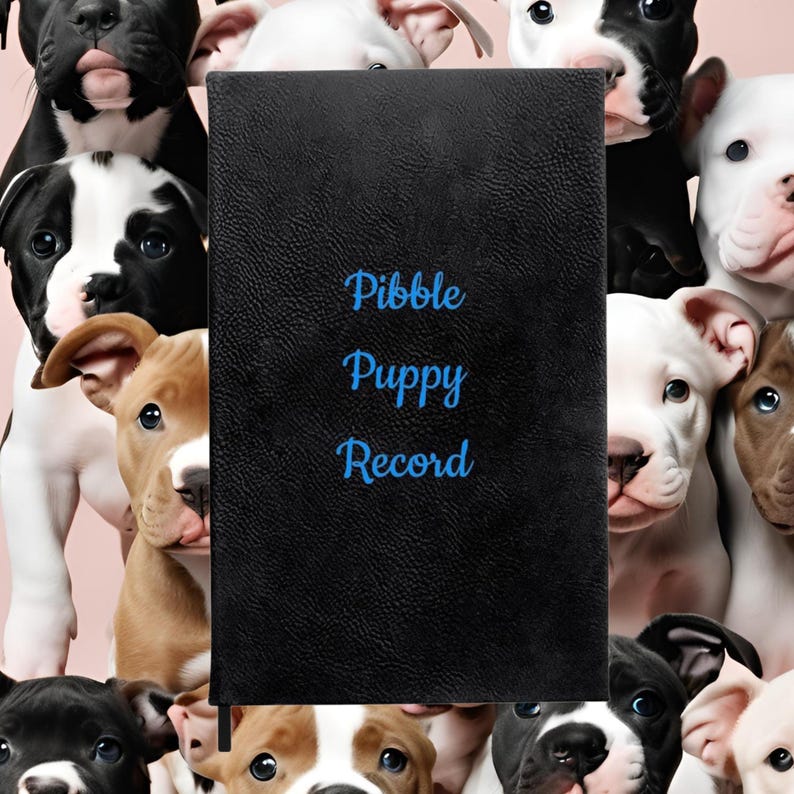 Pibble, Pitbull Journal, Dog Shot Record, Puppy Shot Record, My Pitbull ...