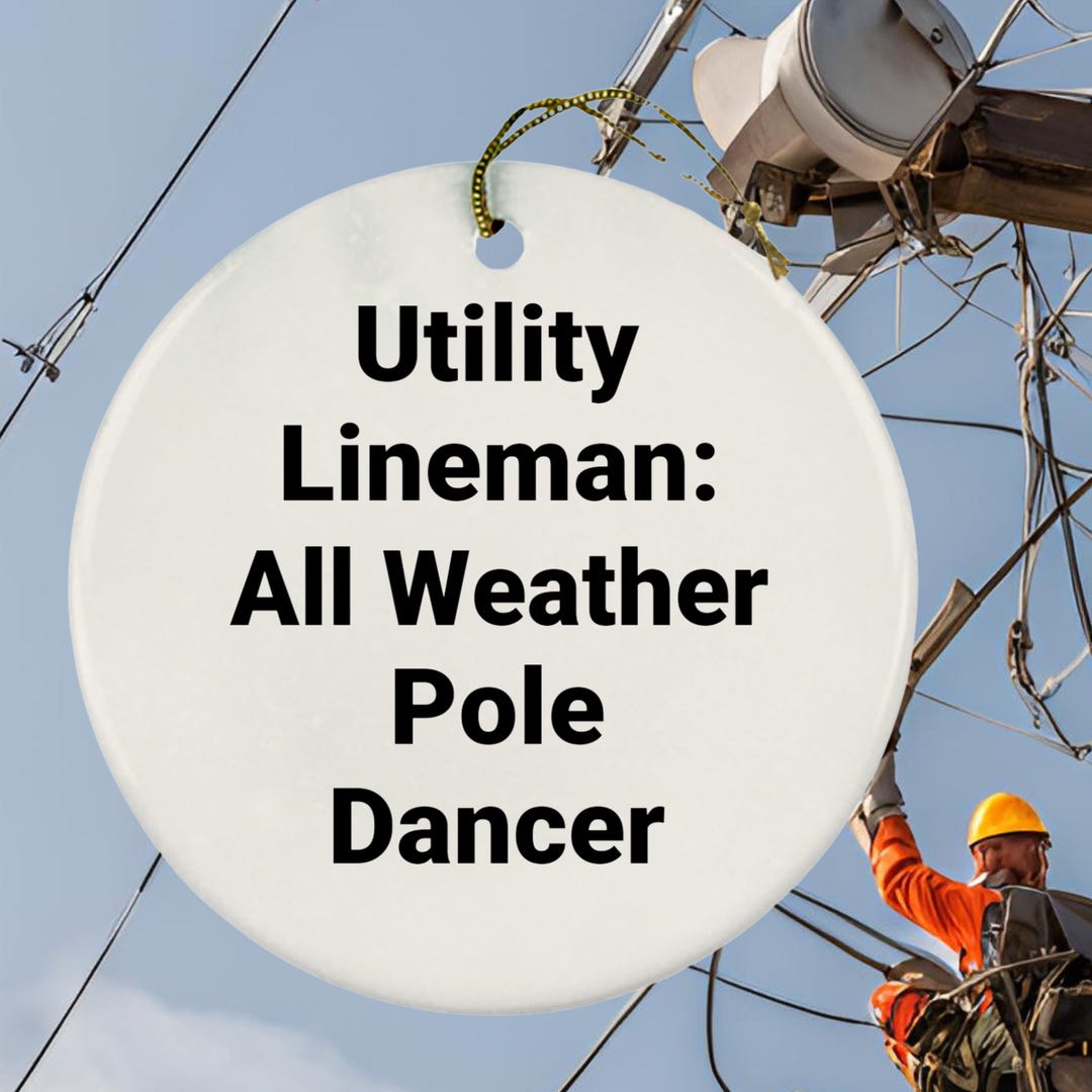Lineman Gifts, Lineman Ornament, Power Lineman Stuff, Funny Ornament ...