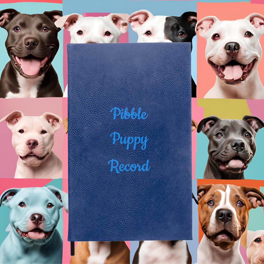 Pibble, Pitbull Journal, Dog Shot Record, Puppy Shot Record, My Pitbull ...