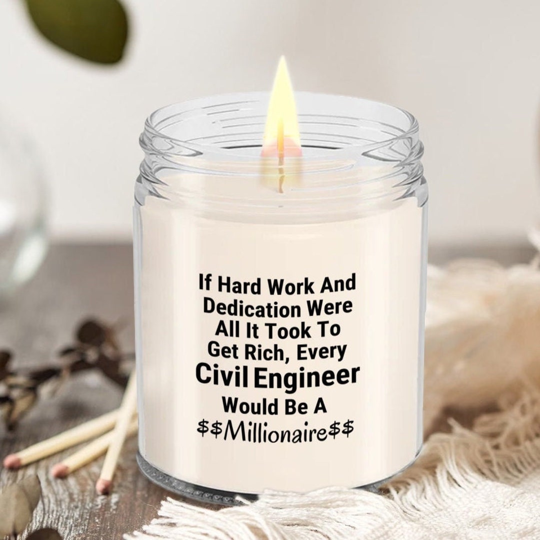 Civil Engineer, New Home Candle, Engineer Gifts, Housewarming Gift ...