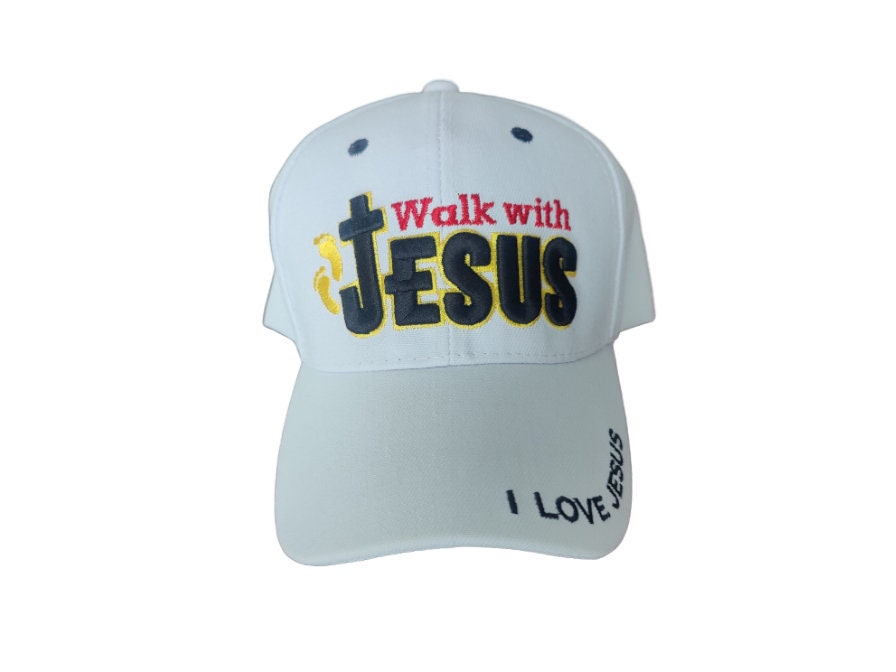 Walk With Jesus, I Love Jesus | Christian Hat, Bible Verse Hat, Mens ...