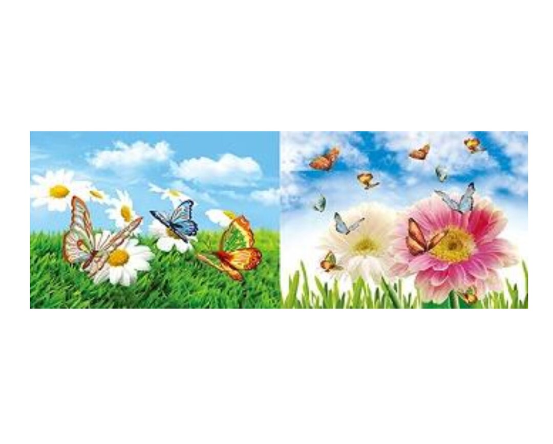 Butterflies 3D Printed Moving Poster, Lenticular Holographic Wall Art ...