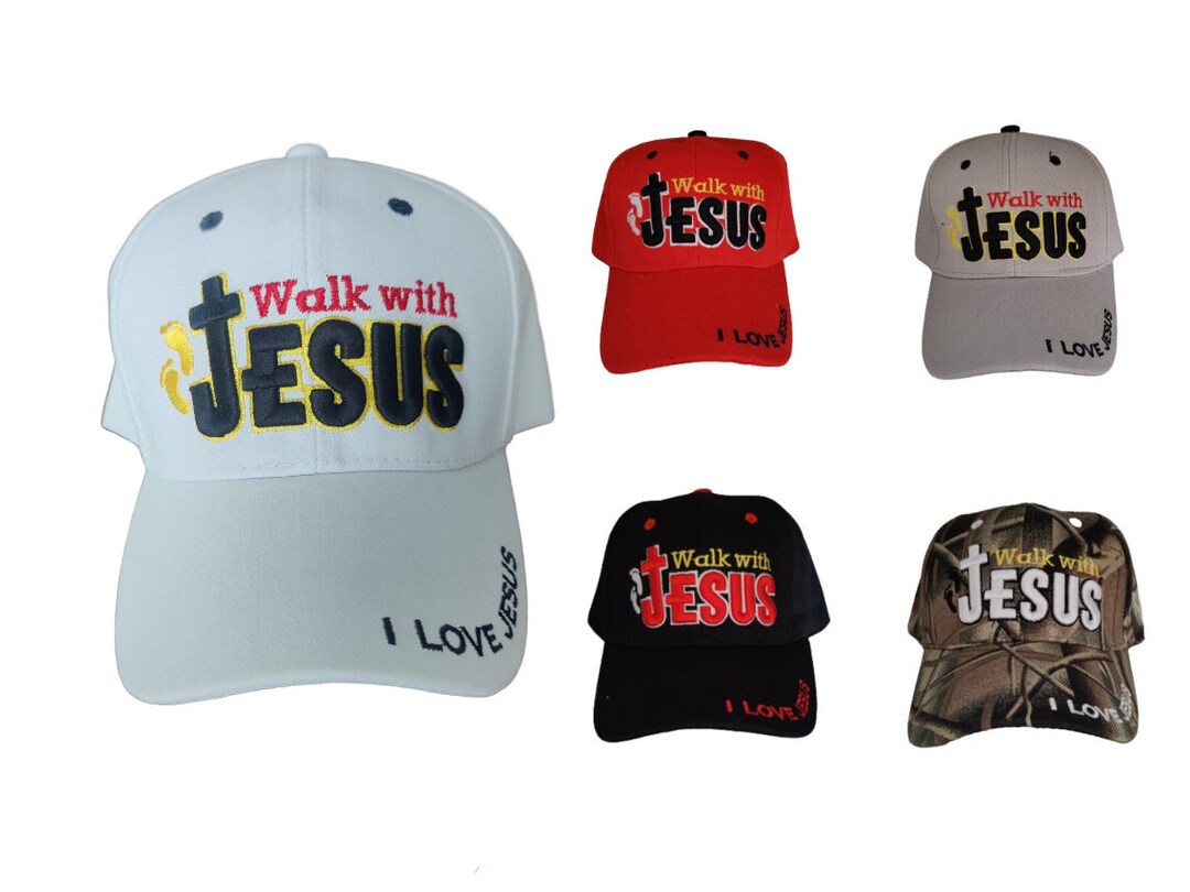 Walk With Jesus, I Love Jesus | Christian Hat, Bible Verse Hat, Mens ...
