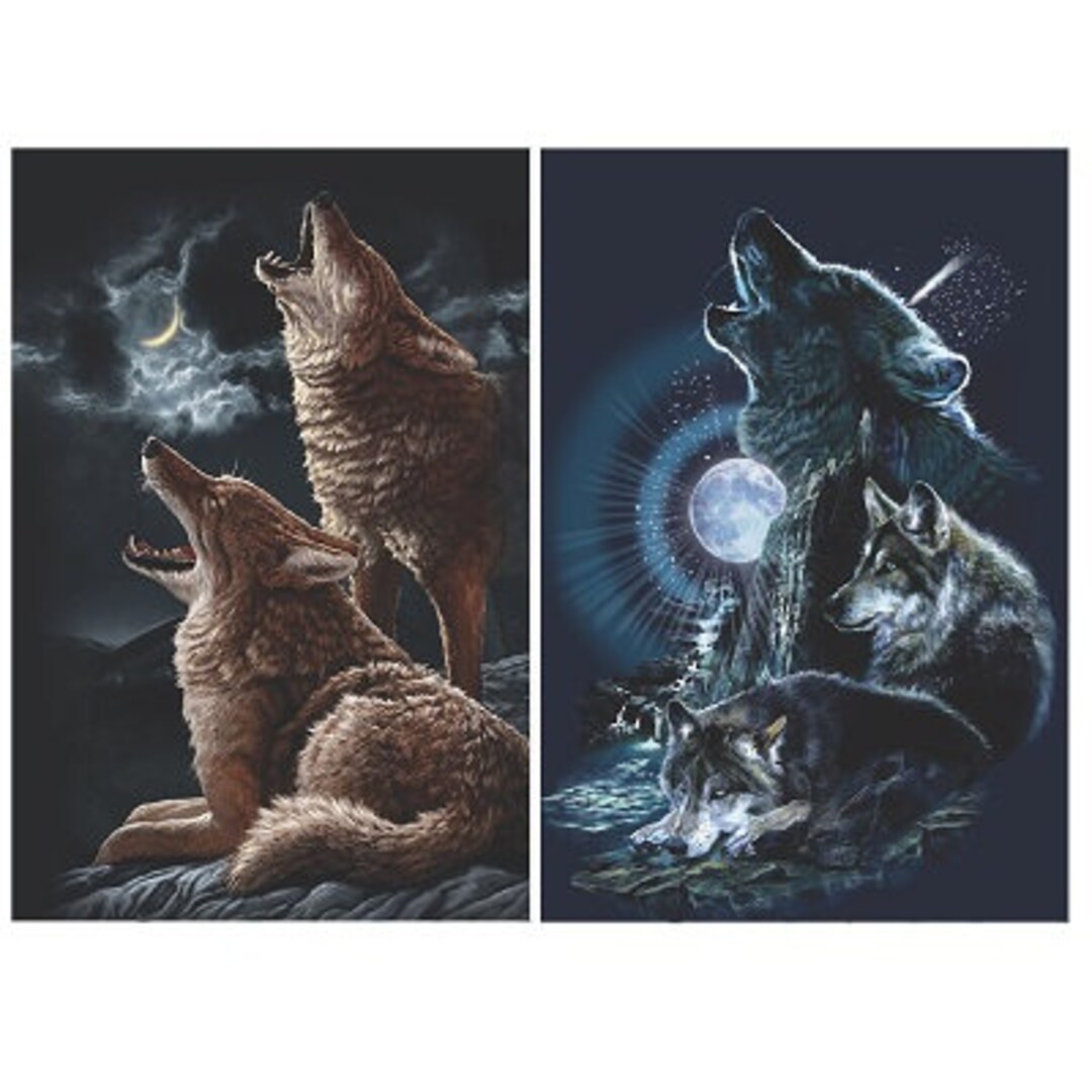 Wolves 3D Printed Moving Poster, Lenticular Holographic Wall Art Decor ...