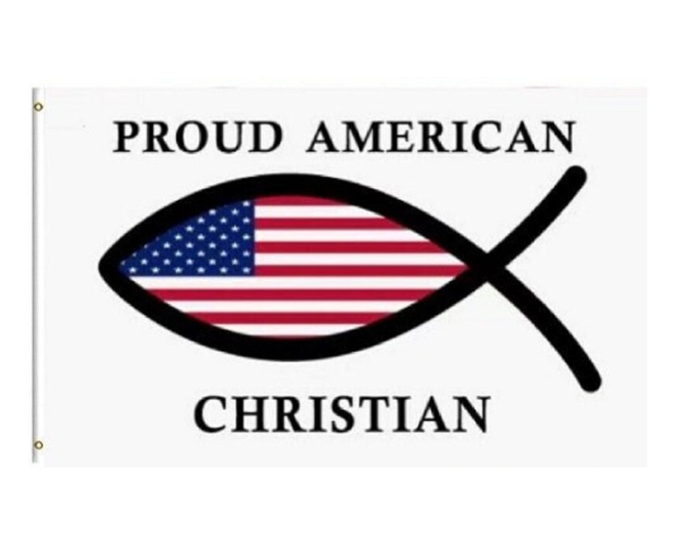 Proud American Christian Flag 3x5 Religion Christianity Flag Christian ...