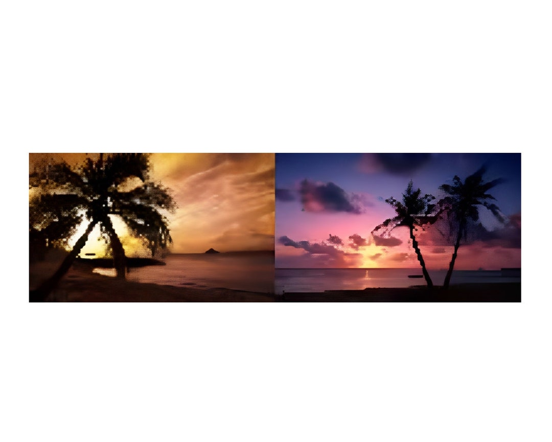 Palm Tree/ocean 3D Printed Moving Poster, Lenticular Holographic Wall ...
