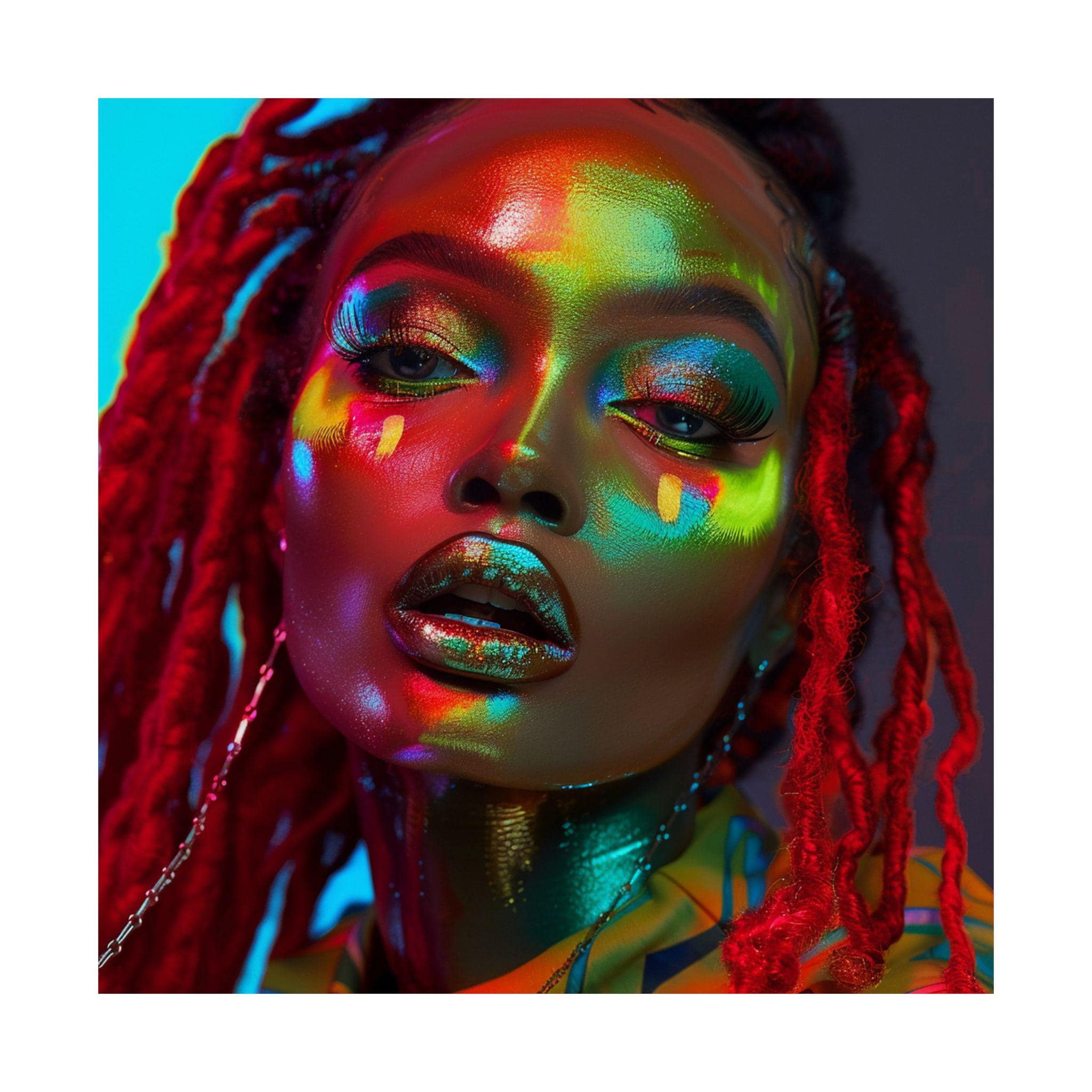 Metallic Locs & Lipstick Poster unframed - Etsy