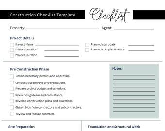 construction materials list template