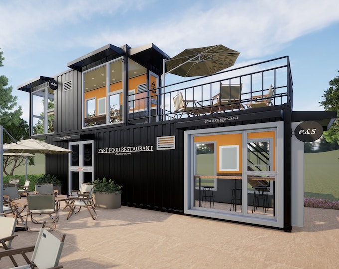 Shipping Container Coffee House Plans | Transportable Container Coffee ...