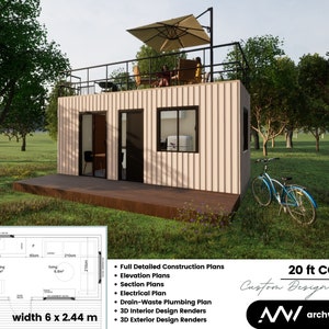 Modern Container House Architectural Construction Project Detailed Plan ...