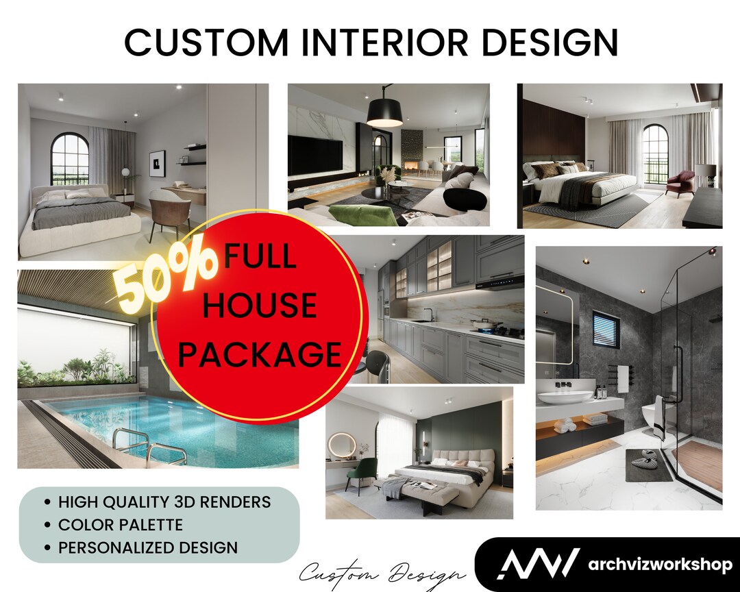 Full Home Package Custom Interior Design Service Presonalized ...