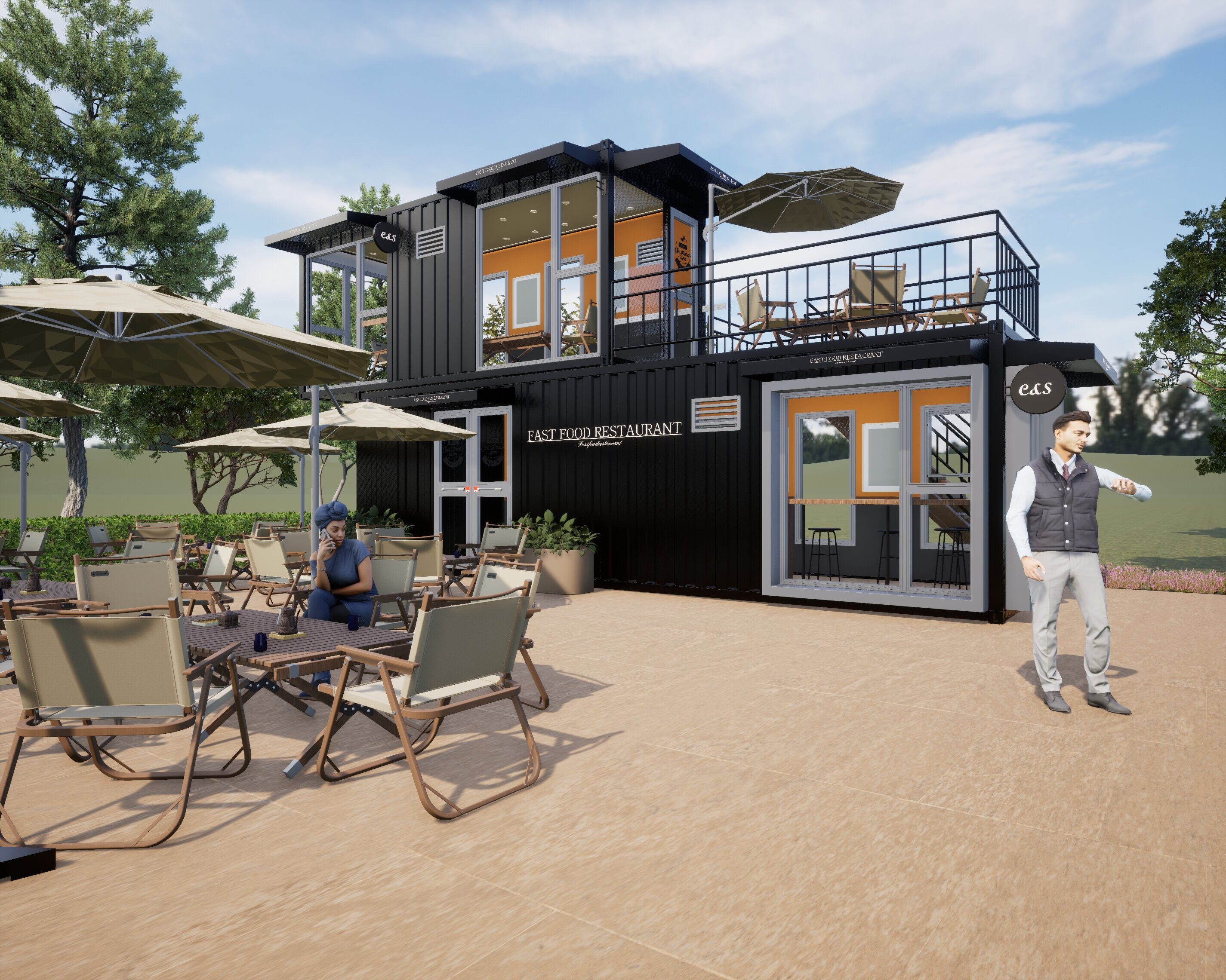 Shipping Container Popup Shop Coffee Restaurant Project Full ...