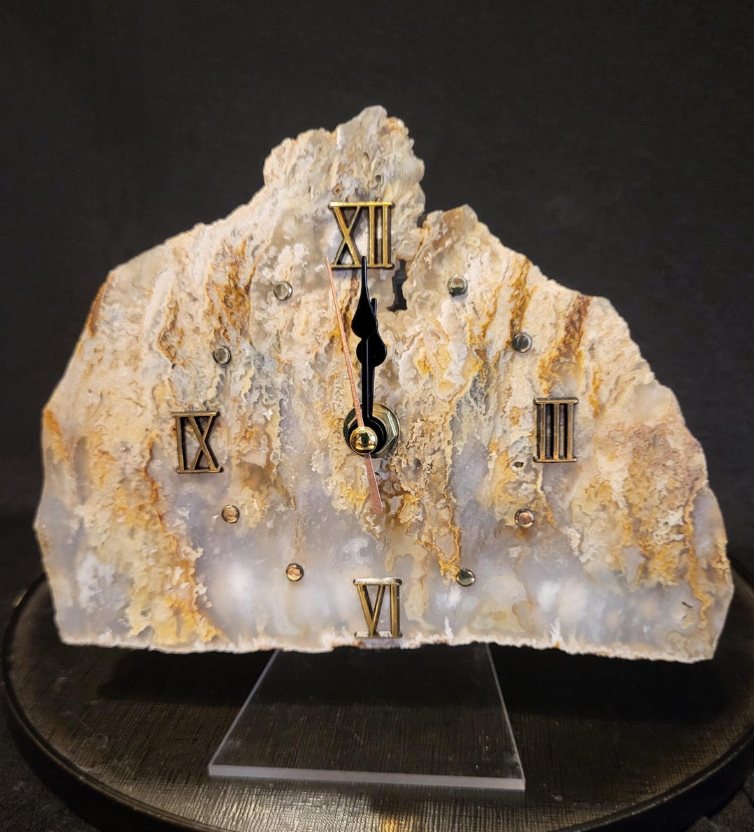 Big Polished Plume Agate Slab Clock, Nice! - Etsy