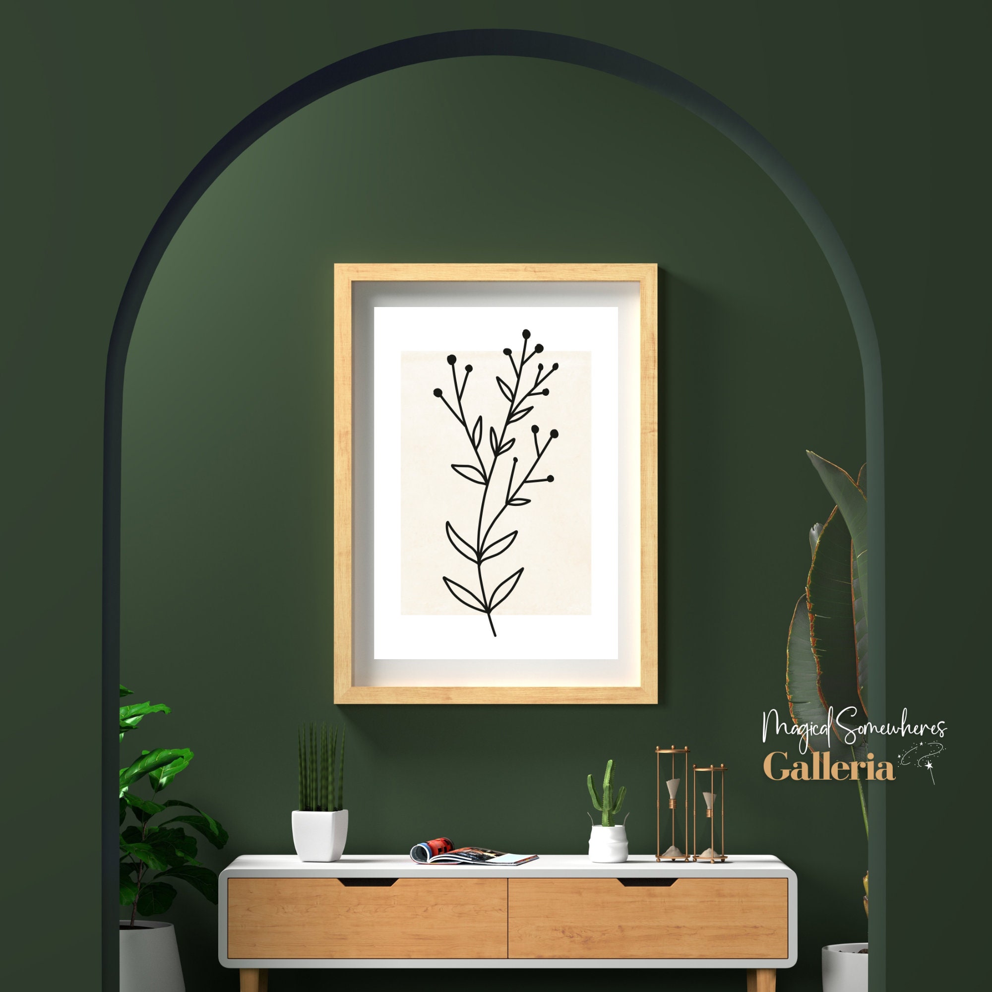 Boho Neutral Wall Art, Set of 5 Botanical Prints, Printable Neutral ...