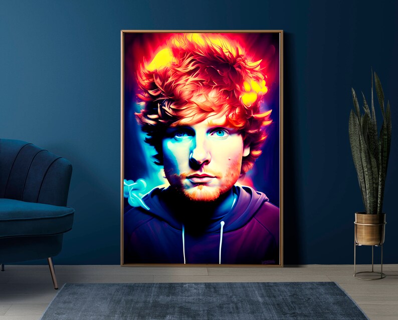 Ed Sheeran 1 Image, Poster, SVG, PNG, Print, Merch, Digital Art, Ai Art ...