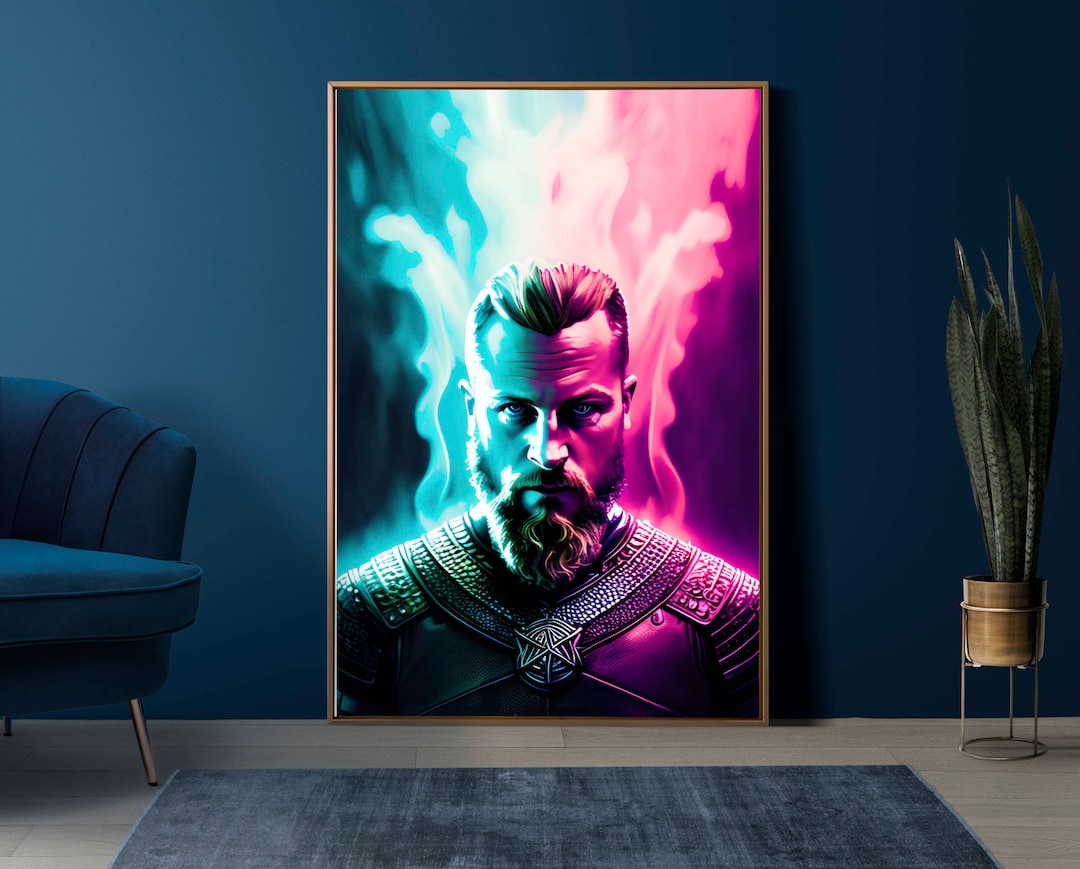 Ragnar Lothbrok - Vikings, Poster, Print, Wall Art, Digital Art, Ai Art ...
