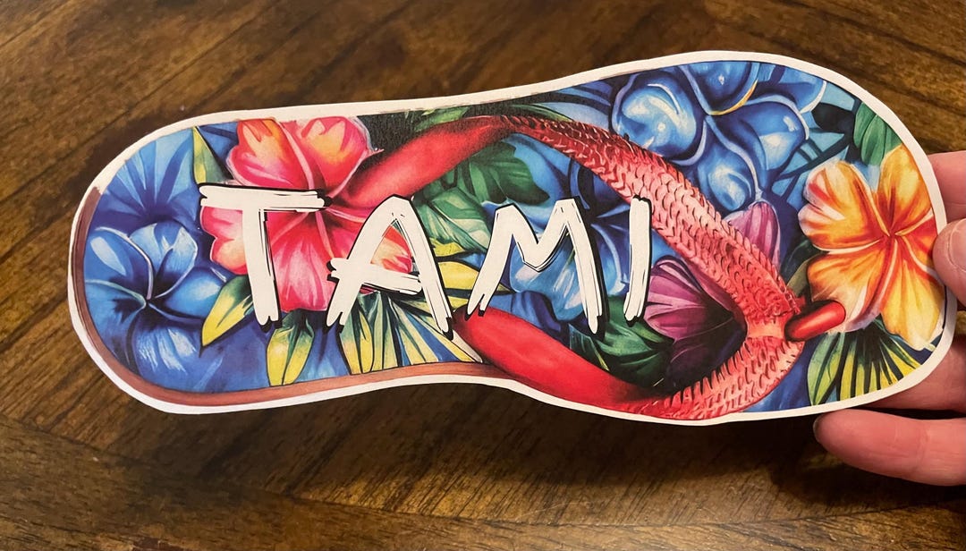 Cruise Door Flip Flop Name Magnet, Personalize With Your Name, Tropical ...
