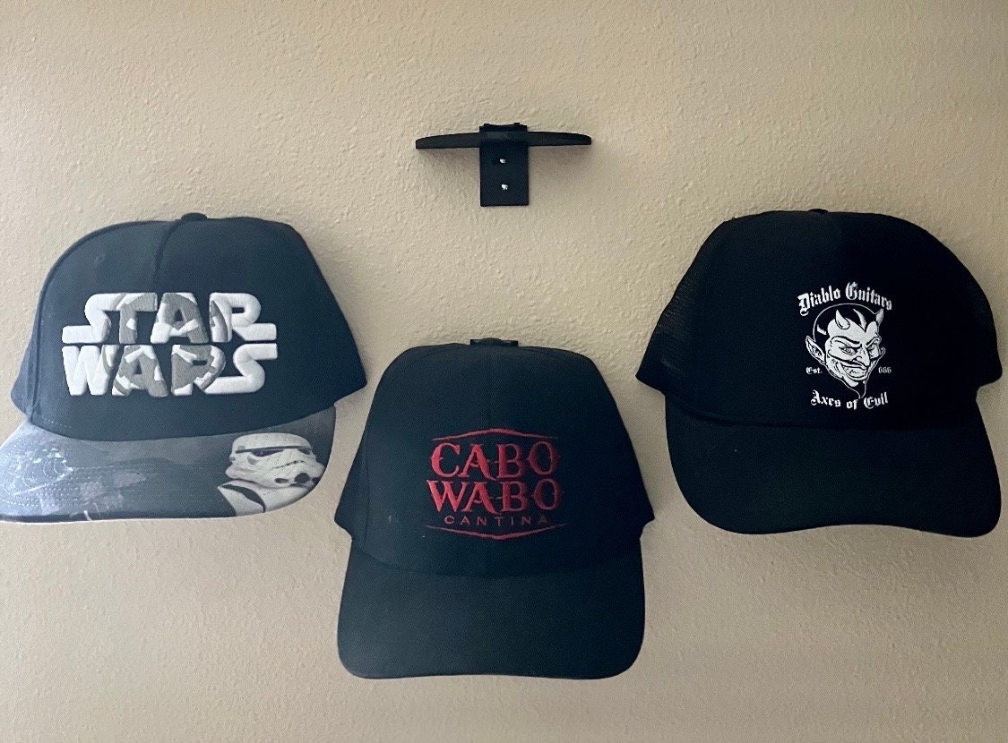 Hat Display Wall Hangers, Floating Hats. Set of 6 to Showcase Your ...