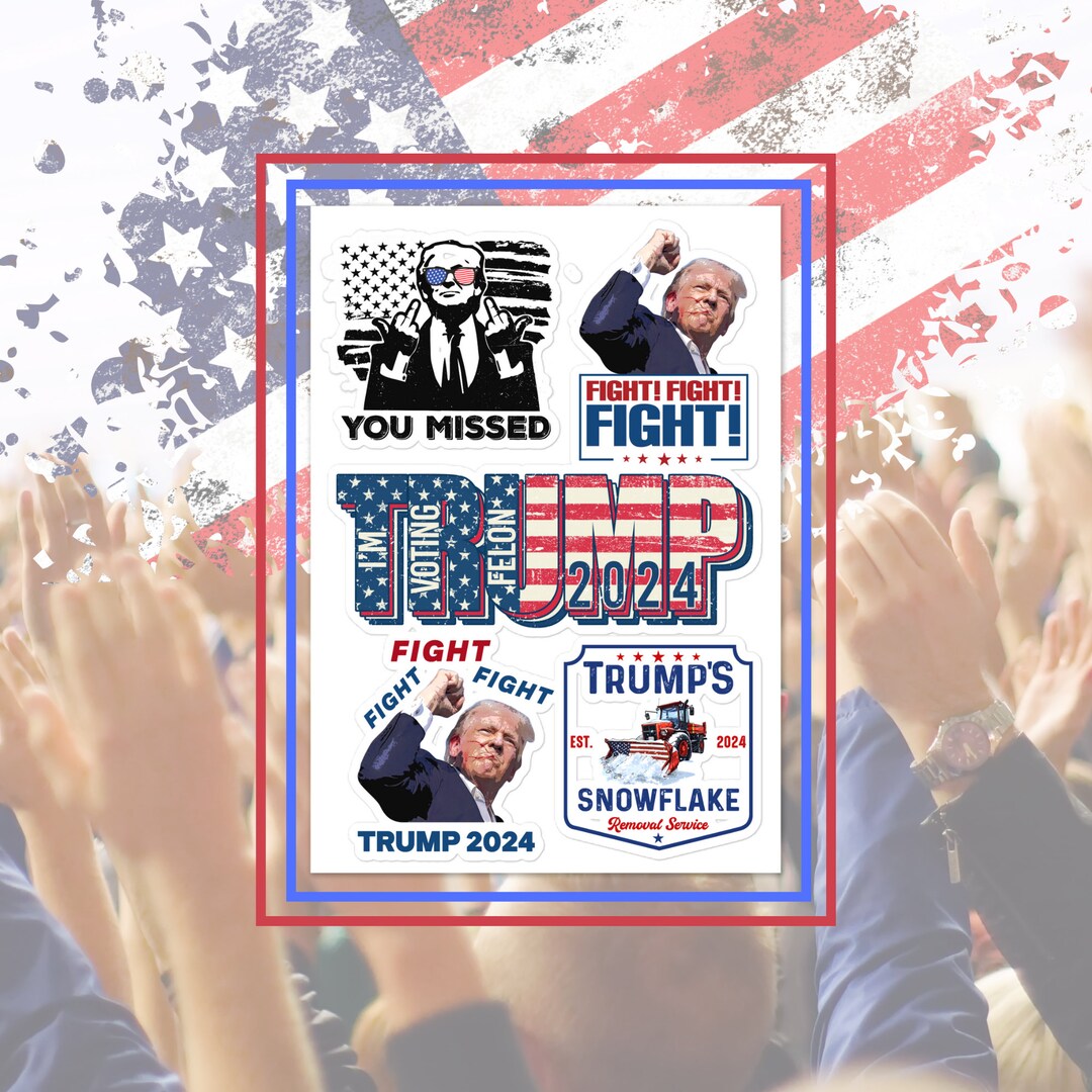Donald Trump Stickers, Trump 2024 Merch, Election Sticker, MAGA ...