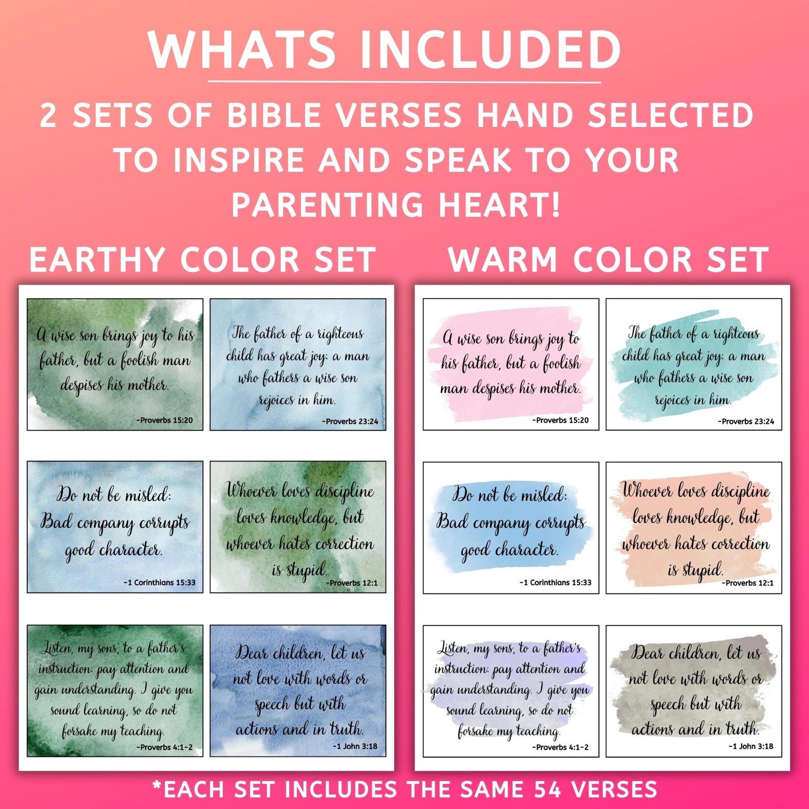 108 Bible Verse Cards | Focused Inspirational Parenting Prayer Cards ...