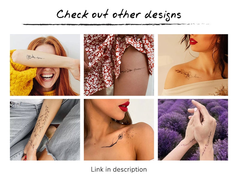 Traditional Temporary Tattoos With Ukrainian Ornaments Removable