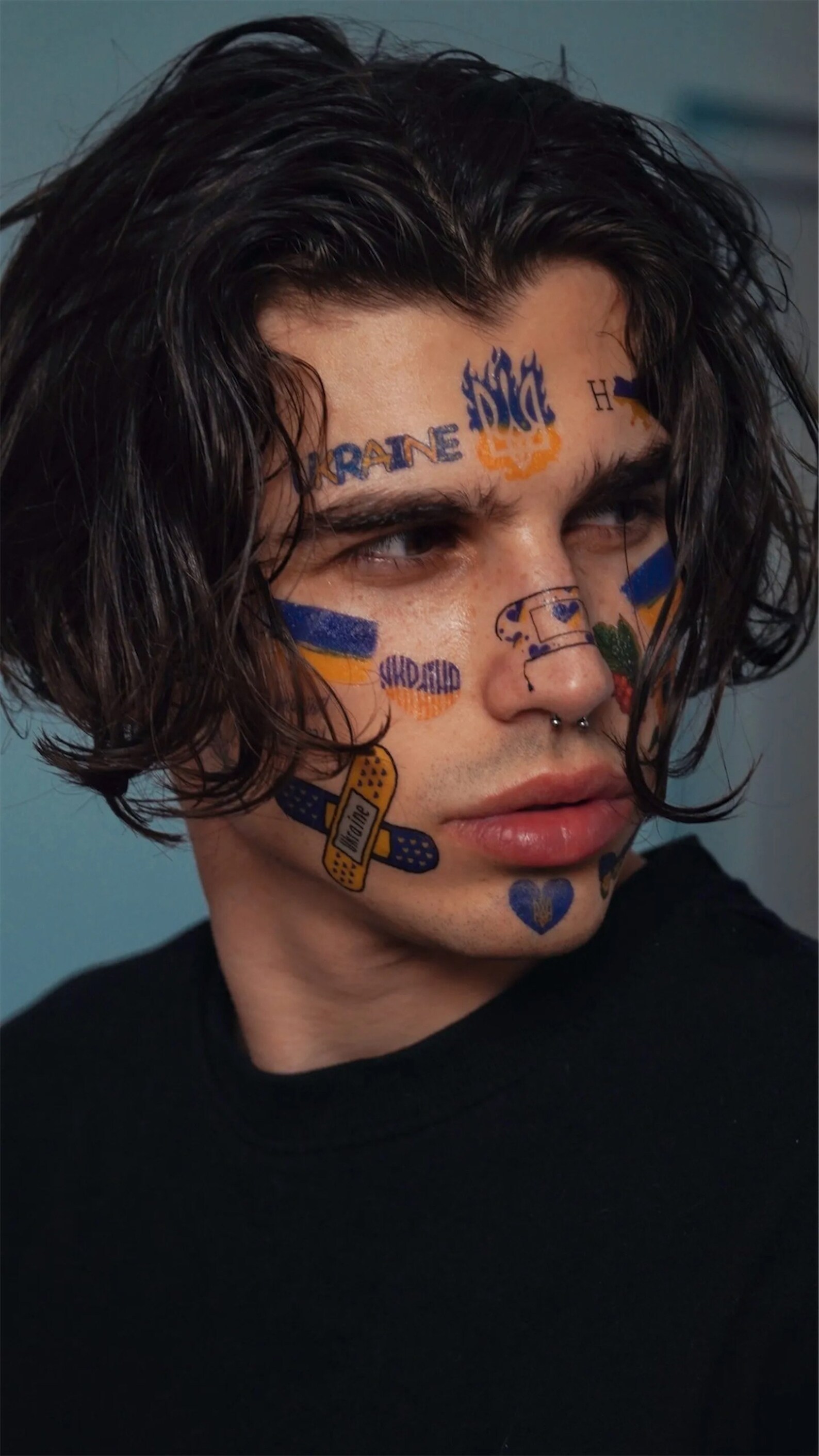 Temporary Tattoos With Ukrainian Flag And Ornaments Support Ukraine