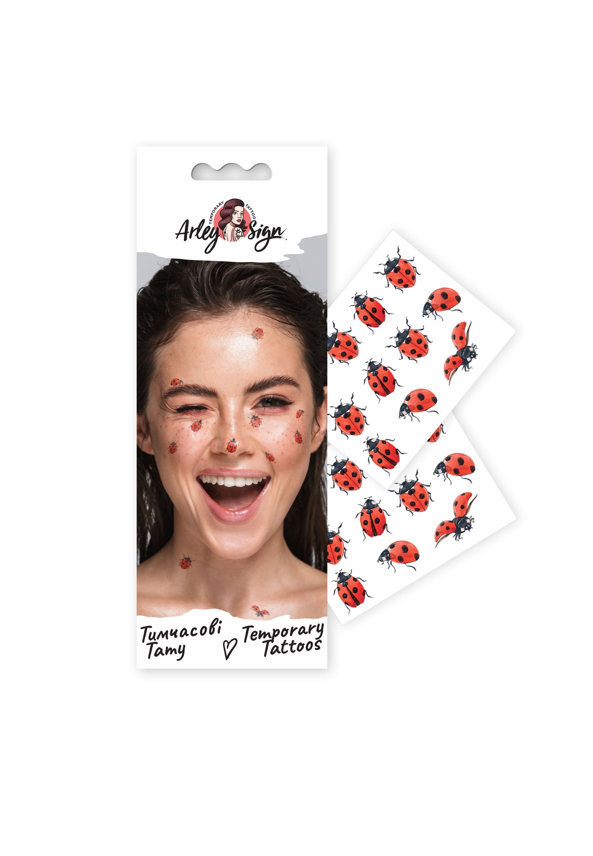 Ladybug Fake Tattoos for Face Lady Bugs Kids Temporary - Etsy