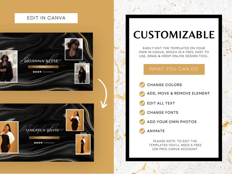 Youtube Branding Kit Editable Banners, Intros & Outros and Thumbnails 9 ...