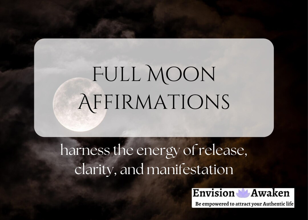 Full Moon Affirmation Cards | Printable Digital Download | 16 Powerful ...