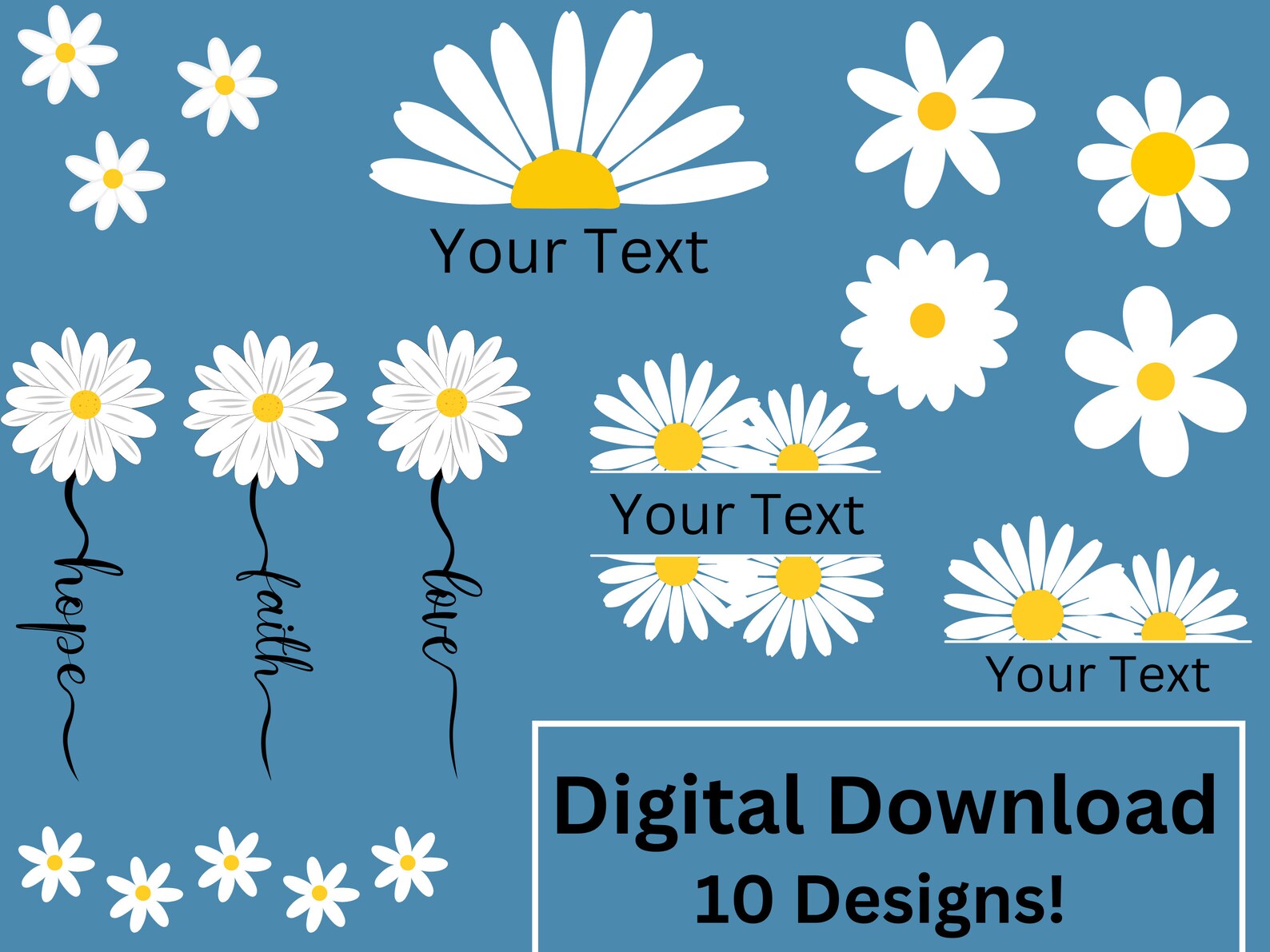 Daisy Digital Download, Daisy Svg, Daisy Png, Simple Daisy Svg, Daisy ...