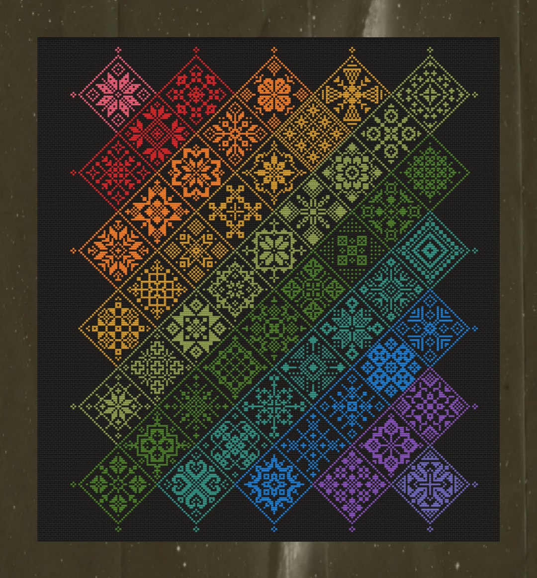 Traditional Ukrainian fifty Rainbows Folk Embroidery Instant PDF ...