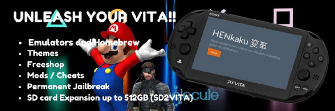 Sony Playstation PS Vita Modding Mail-in SERVICE Henkaku/h-encore ANY ...