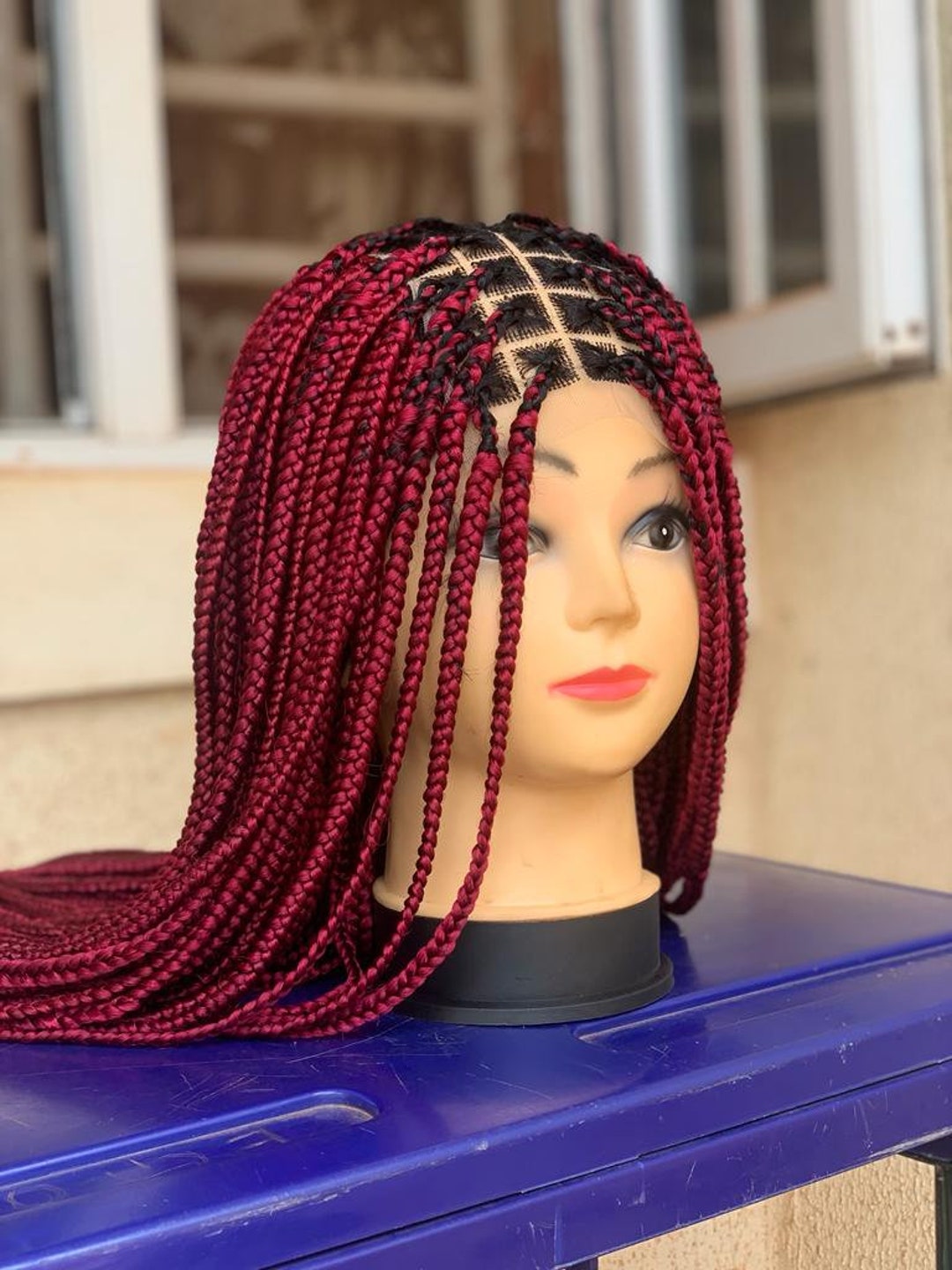 Knotless Briaded Wig Box Braided Wig For Black Women Passion Twists