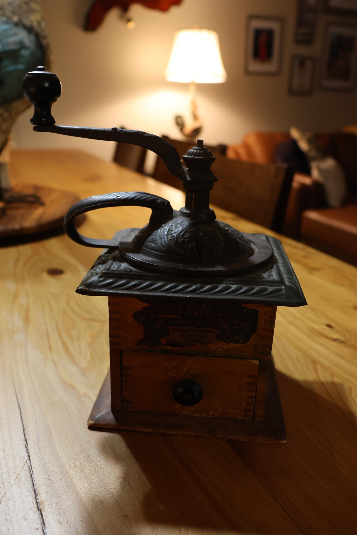 Antique Charles Parker Co. Coffee Grinder Early 20th Century Cast Iron ...