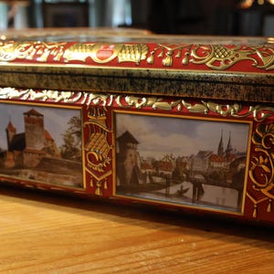 Extra Large Vintage German Cookie Tin – Lebkuchen Schmidt Bavarian ...