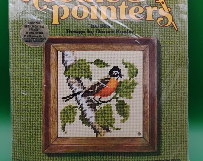 Vintage Robin Needlepoint Kit – Donna Kooler Design, 5x5 Bird Craft ...