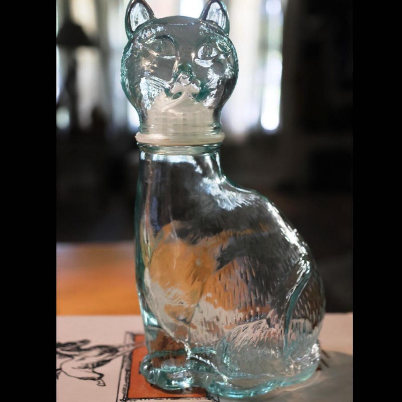 Retro Glass Bottle - Etsy