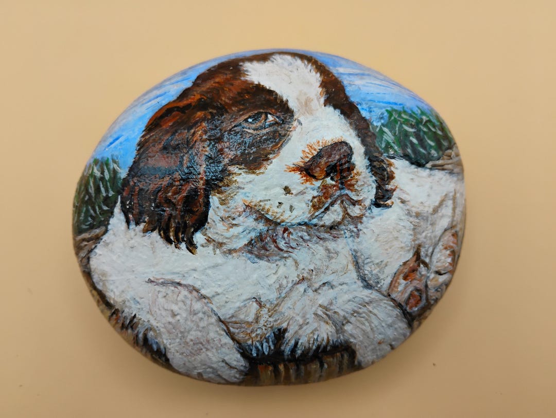 Hand-painted Beagle Rock Art • Rustic Home Decor Pet Gift - Etsy
