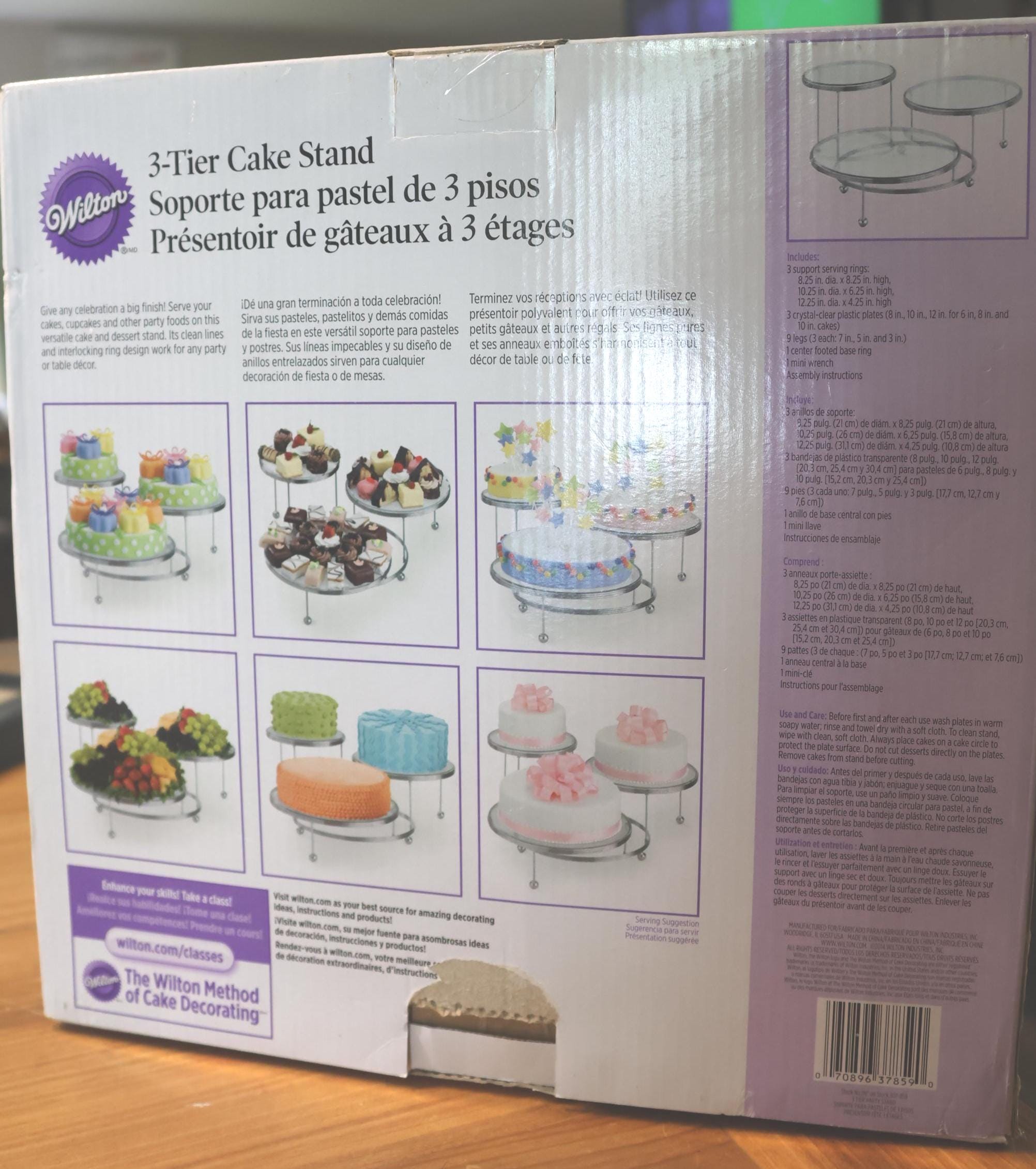 Wilton 3-tier Cake Stand – Chrome Dessert Display Tower for Cakes ...