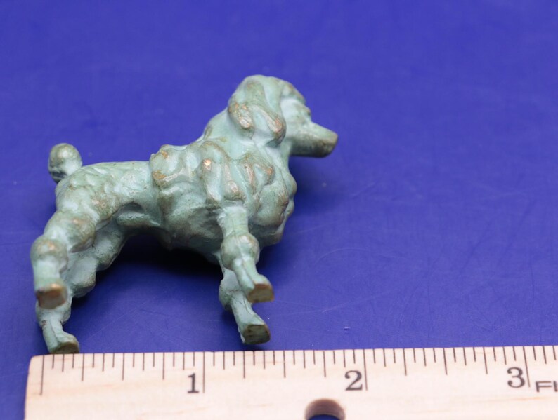 Copper Poodle Figurine | Aged Green Patina | Vintage Small Collectible ...