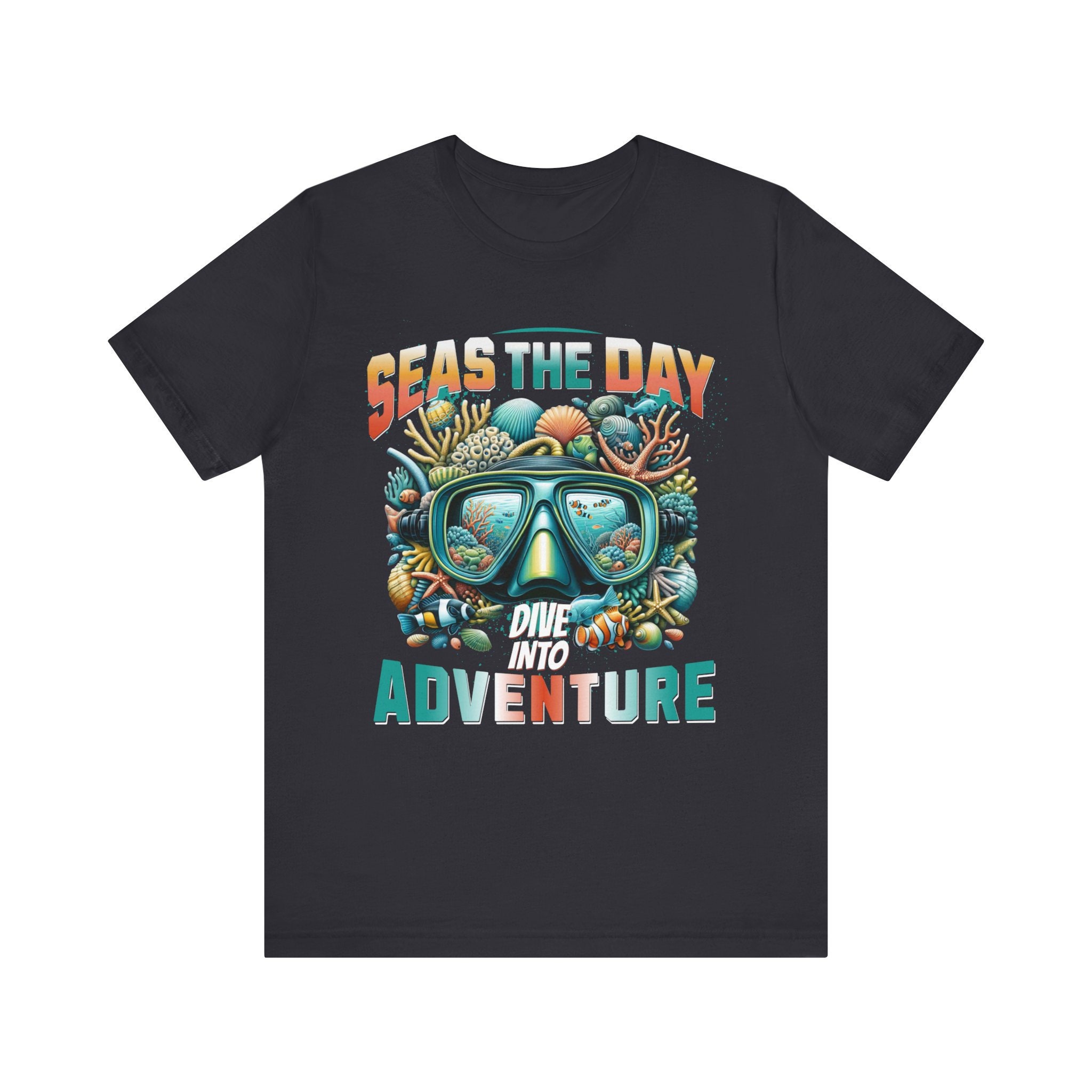 Seas the Day, Dive Into Adventure, Snorkel Shirt, Beach Vibes, Vacation ...