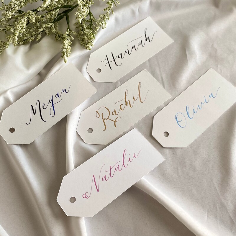 Calligraphy Tags - Etsy