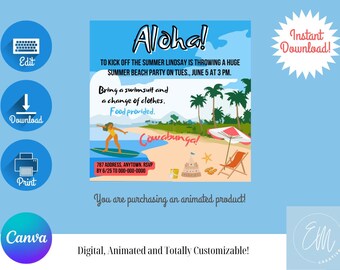 Pirate Ship Birthday Party Invitation Downloadable Customizable ...