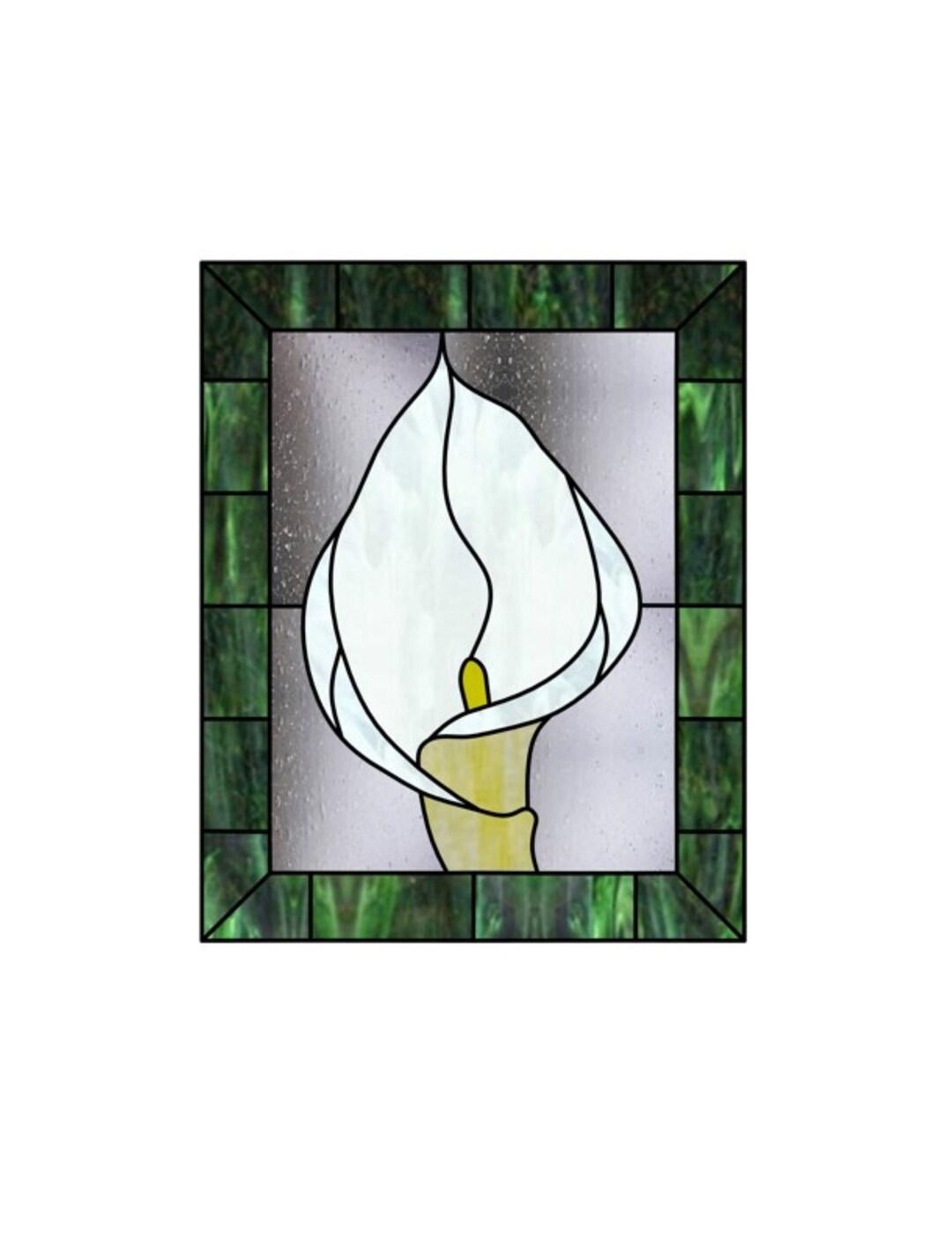 Calla Lily Stained Glass Pattern: Floral Panel (PDF Download) - Etsy