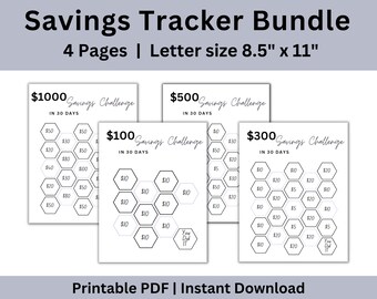 No Spend Money Saving Challenge, Savings Tracker Printables, Savings ...