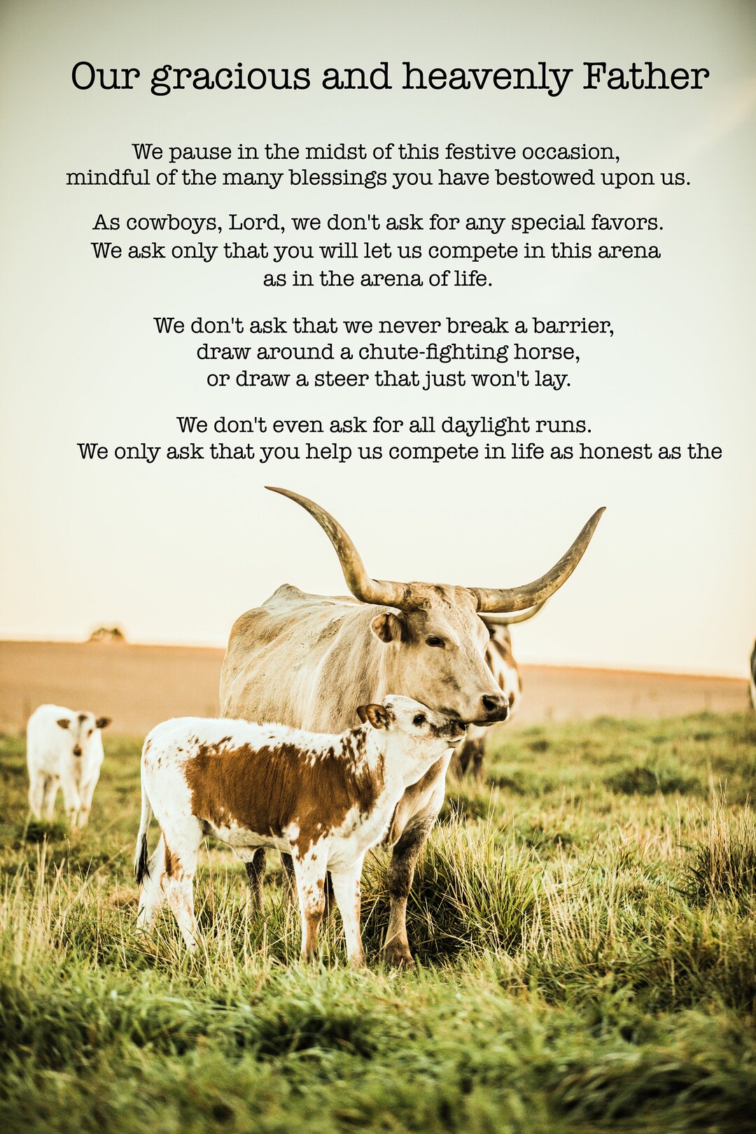 CUSTOM COWBOY PRAYER - Etsy