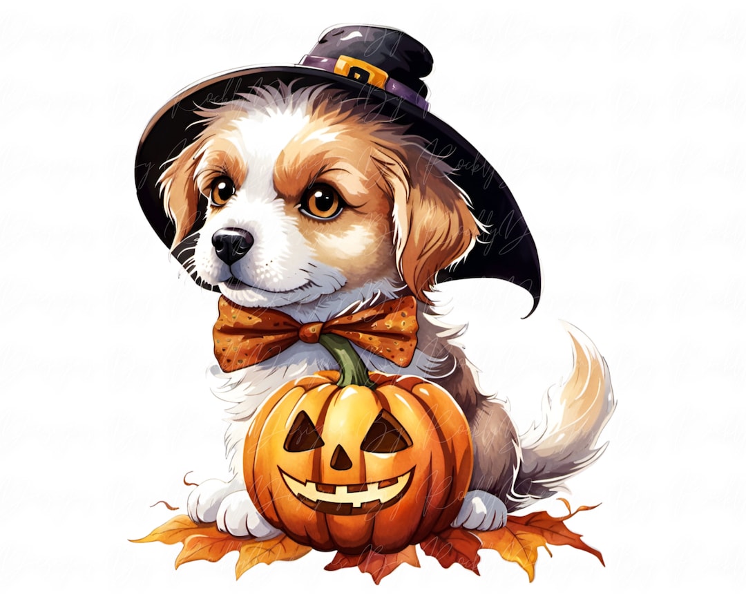 Vintage Dog Clip Art Halloween Dog Clipart Dog Png - Etsy