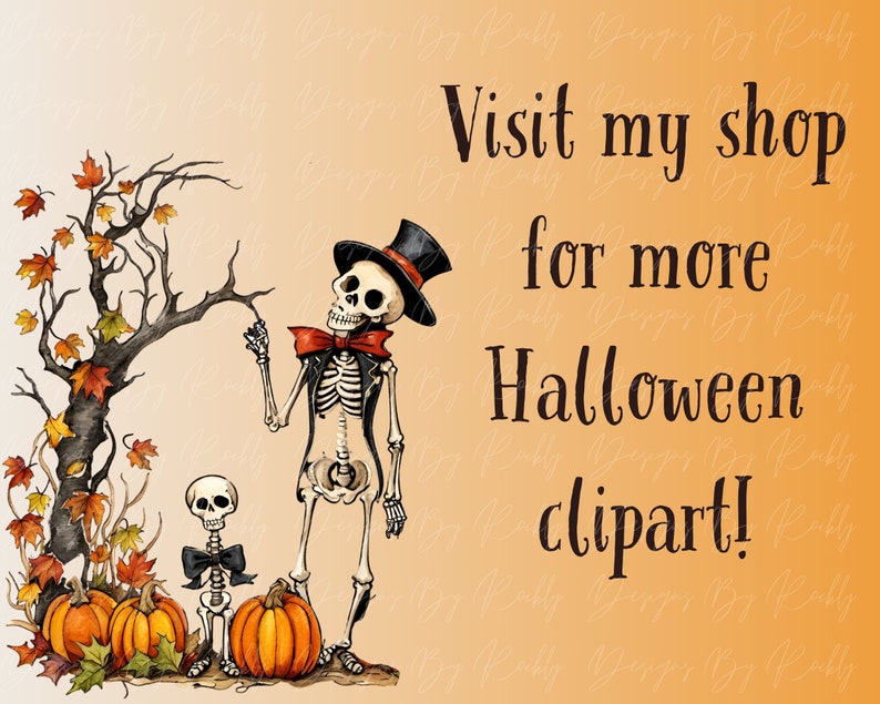 12x12 Cute Halloween Clipart Png File 300 Dpi Commercial Use Halloween ...