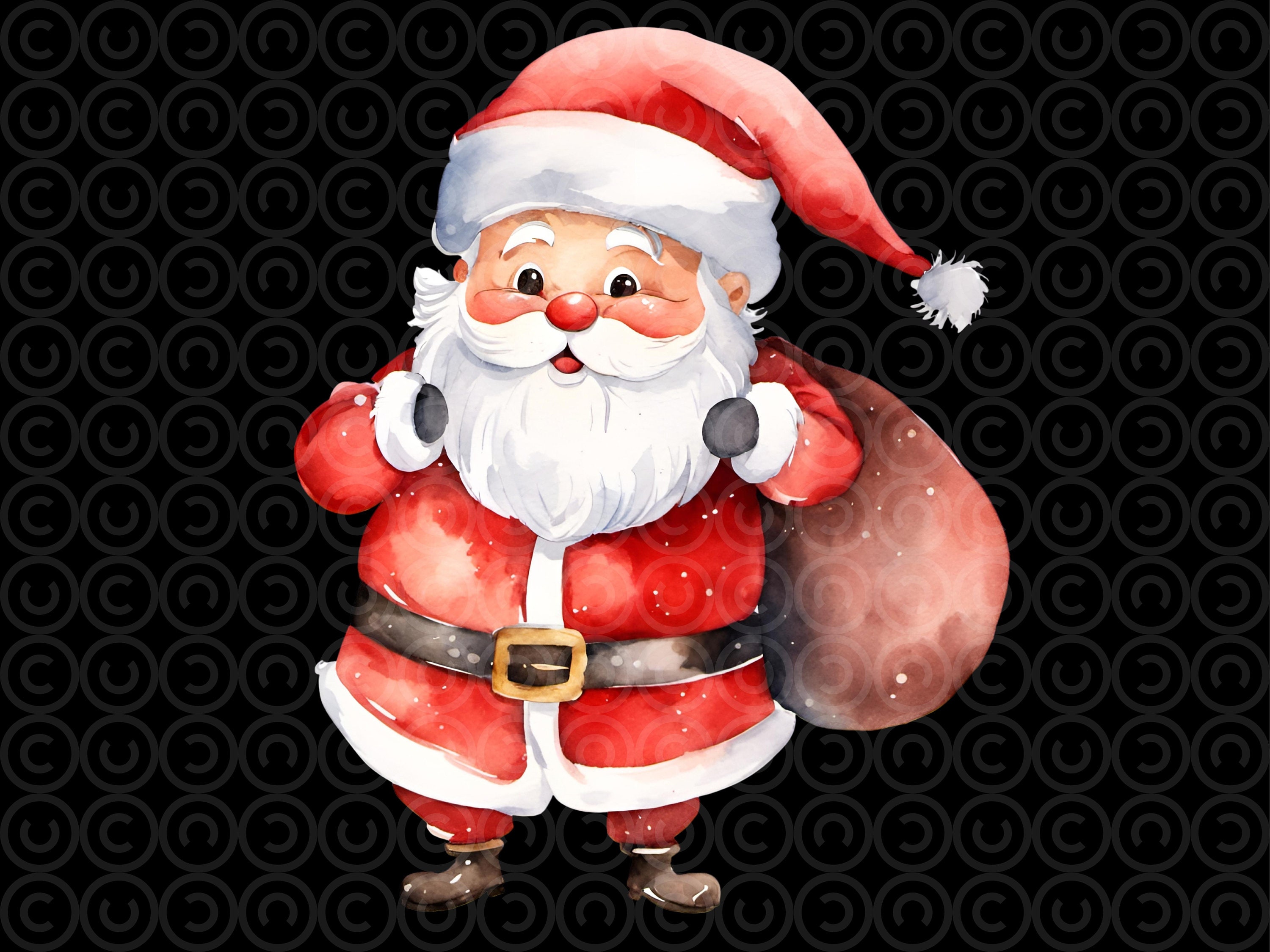 12x12 Christmas Clipart Santa, High Resolution 300 Dpi Png 3600x3600 Px ...